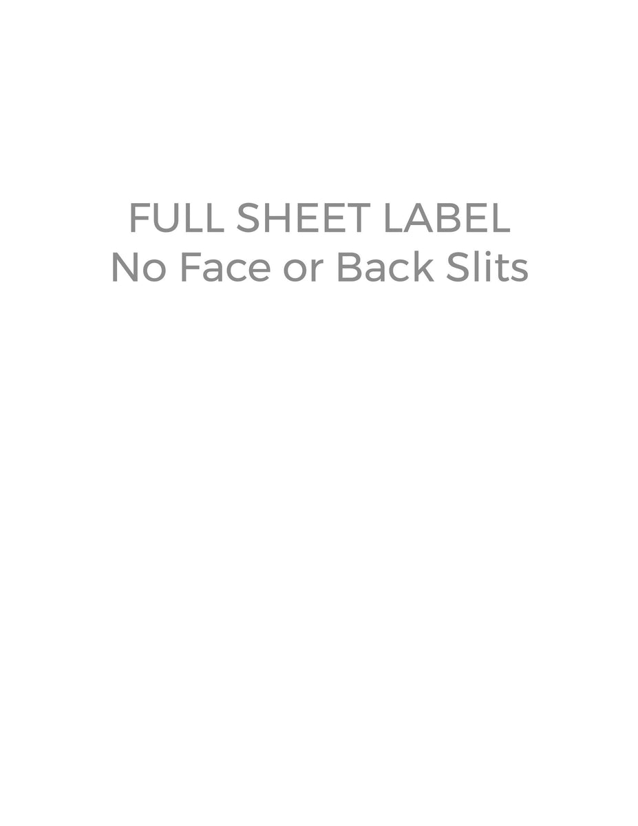 8 1/2 x 11 Rectangle White High Gloss Laser Label Sheet (no slit face ...