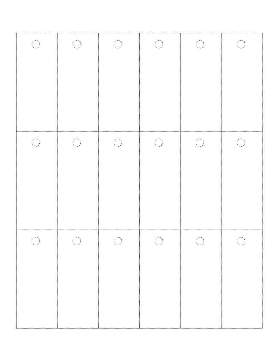 1.25 x 3 Rectangle Perforated Hang Tag Sheet Custom Printed w/ 1/4 pre ...