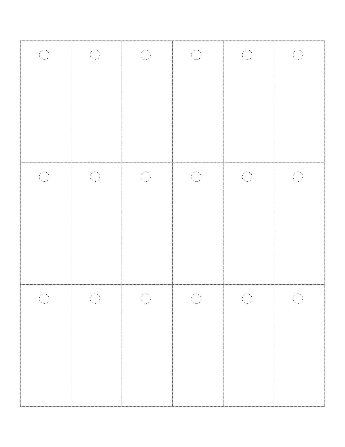 1.25 x 3 Rectangle Perforated Hang Tag Sheet Custom Printed w/ 1/4 pre ...