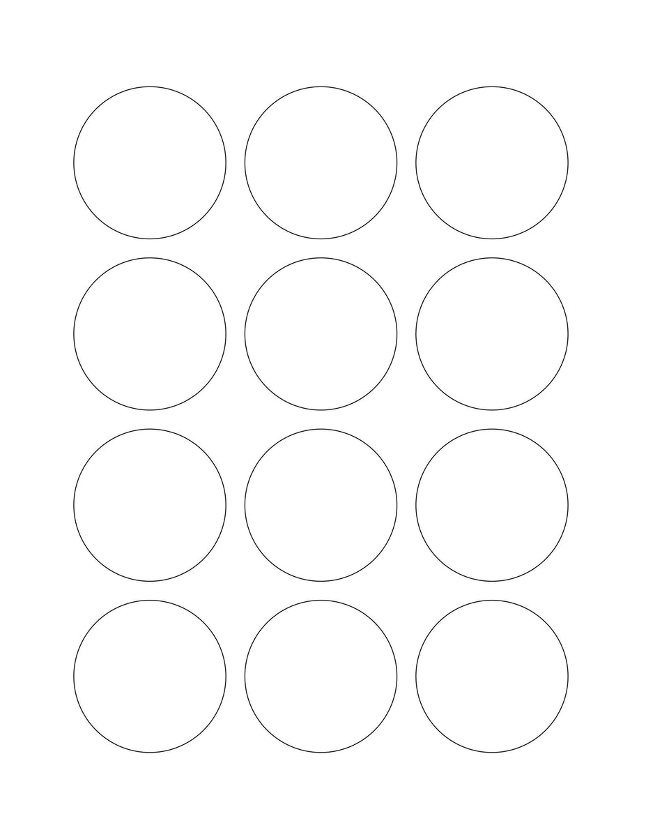 2 Diameter Round Hang Tag Sheet (Die-Cut White Cardstock ...