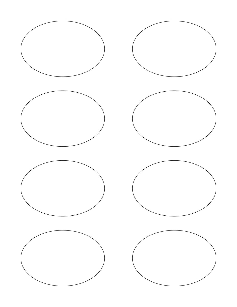 3 x 2 Oval Recycled White Printed Label Sheet – labelsbythesheet.com