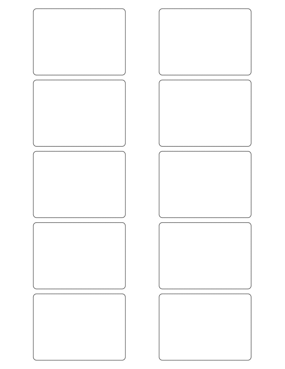 2 3/4 x 2 Rectangle Natural Ivory Printed Label Sheet ...