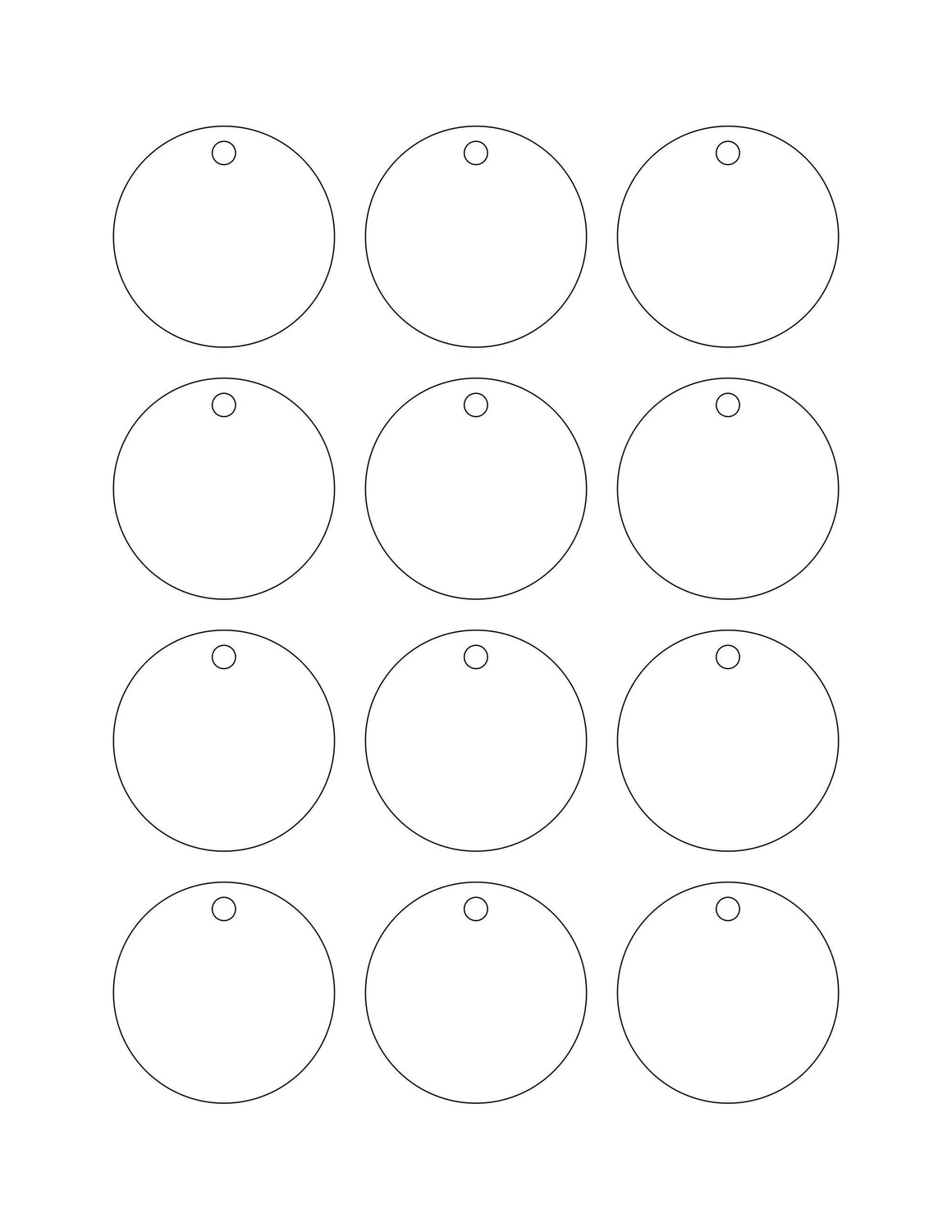 2 Diameter Round Micro-nikked Hang Tag Sheet w/ pre-drilled 3/16 hole ...