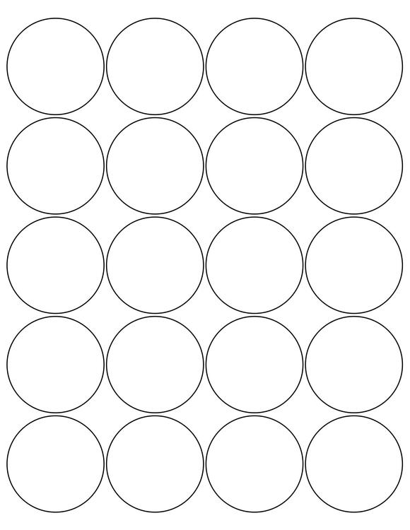 2 Diameter Round Fluorescent RED Label Sheet (Bulk Pack 500 Sheets ...