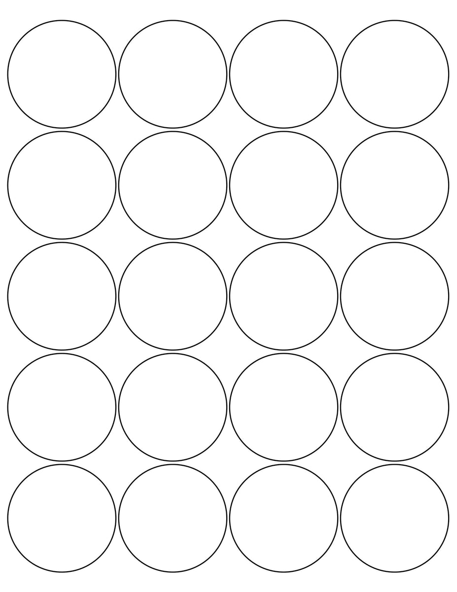 2 Diameter Round Bright Label Sheet – labelsbythesheet.com
