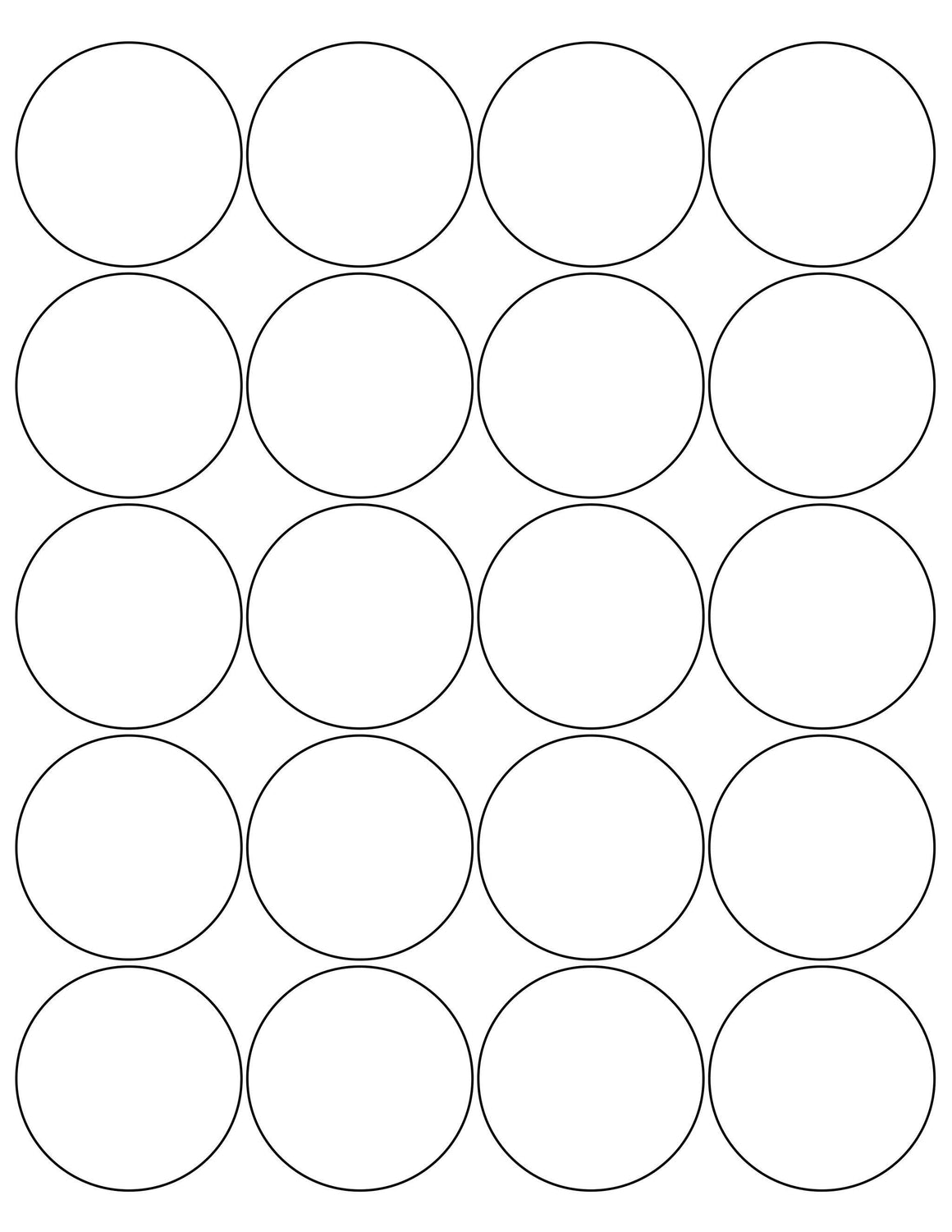 2 Diameter Round Bright Label Sheet – labelsbythesheet.com