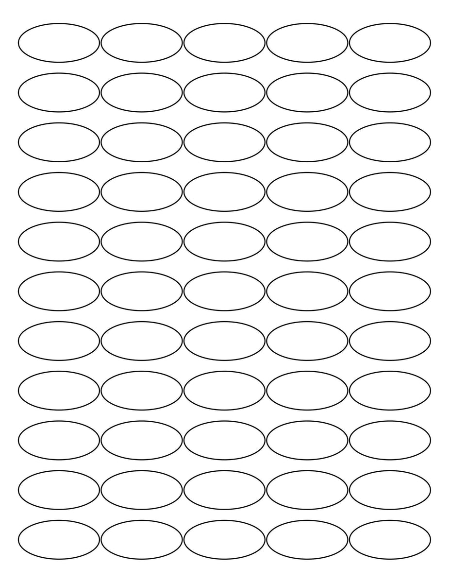 1 1/2 x 3/4 Oval Natural Ivory Printed Label Sheet – labelsbythesheet.com