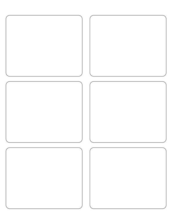 3 3/4 x 3 Rectangle Fluorescent RED Label Sheet (Bulk Pack 500 Sheets ...