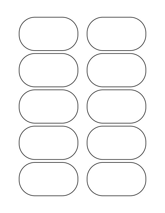 3 x 1 3/4 Oval Fluorescent ORANGE Label Sheet (Bulk Pack 500 Sheets ...