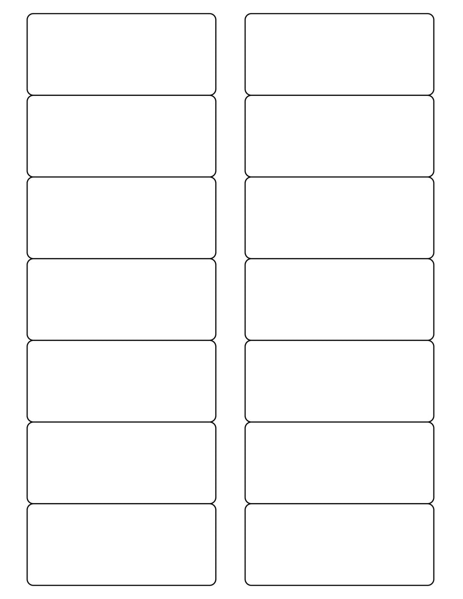 3 1/2 x 1 1/2 Rectangle White Opaque BLOCKOUT Printed Label Sheet ...