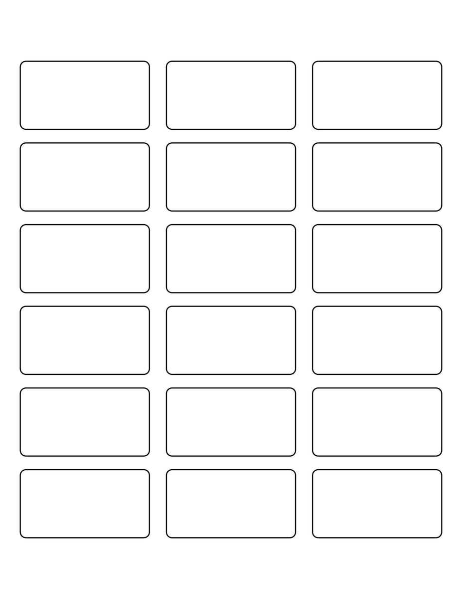 2 3/8 x 1 1/4 Rectangle White Opaque BLOCKOUT Printed Label Sheet ...