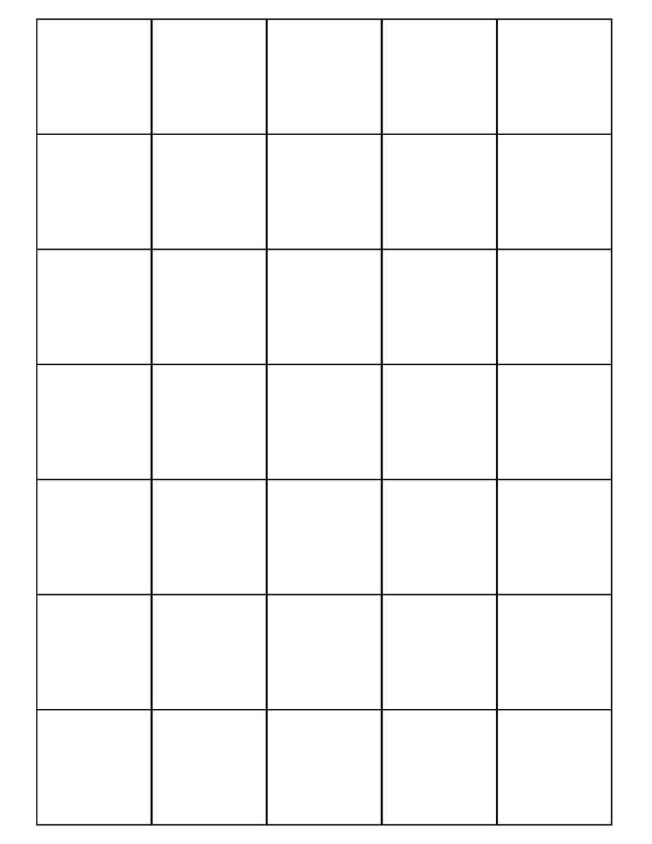 1 1/2 x 1 1/2 Square Removable White Printed Label Sheet ...