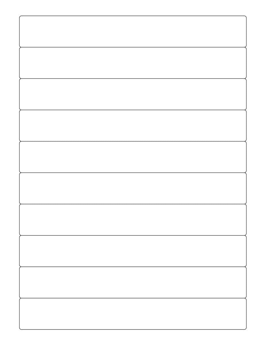 7 1/4 x 1 Rectangle Brown Kraft Printed Label Sheet – labelsbythesheet.com