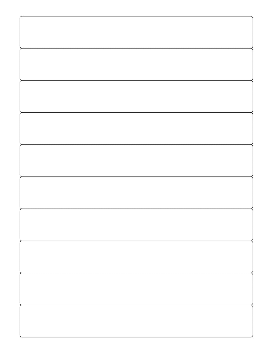 7 1/4 x 1 Rectangle White Printed Label Sheet – labelsbythesheet.com