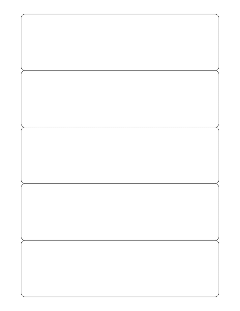 7 x 2 Rectangle PREMIUM Water-Resistant White Inkjet Label Sheet ...