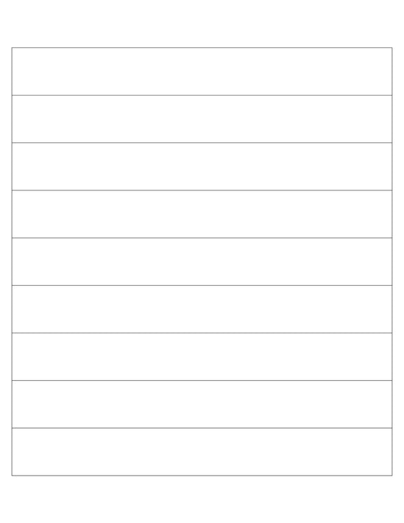 8 x 1 Rectangle White Label Sheet – labelsbythesheet.com