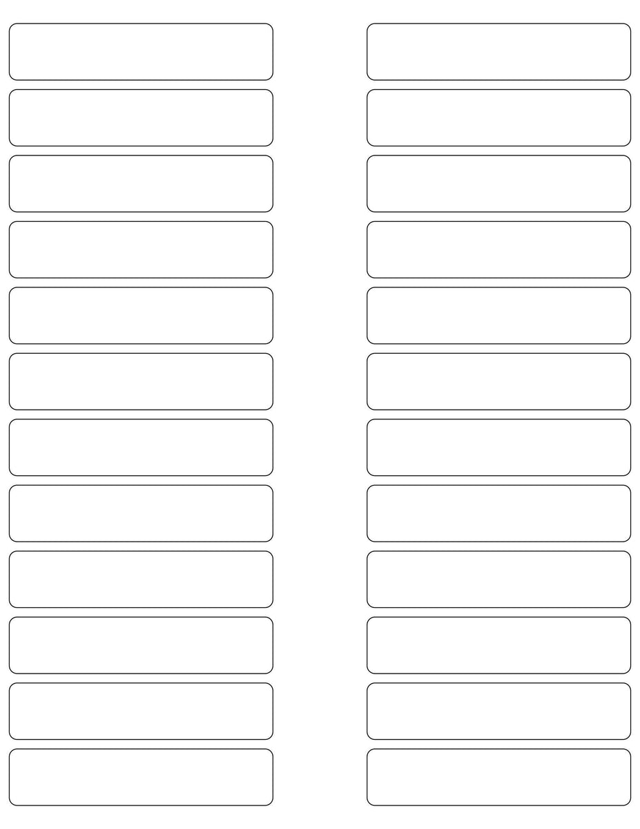 3 1/2 x 3/4 Rectangle White Opaque BLOCKOUT Printed Label Sheet ...