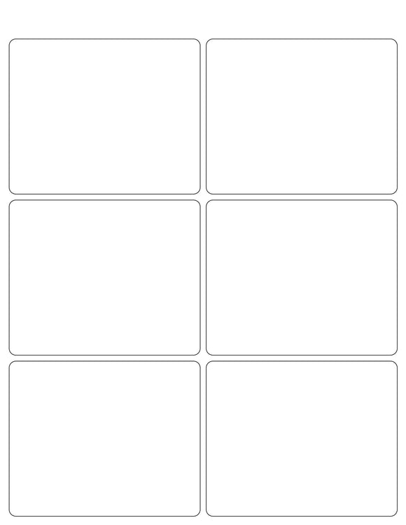 4 x 3 1/4 Rectangle Removable White Printed Label Sheet ...
