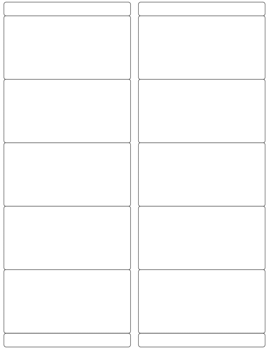 4 x 2 Rectangle White High Gloss Printed Label Sheet w/ Bars ...