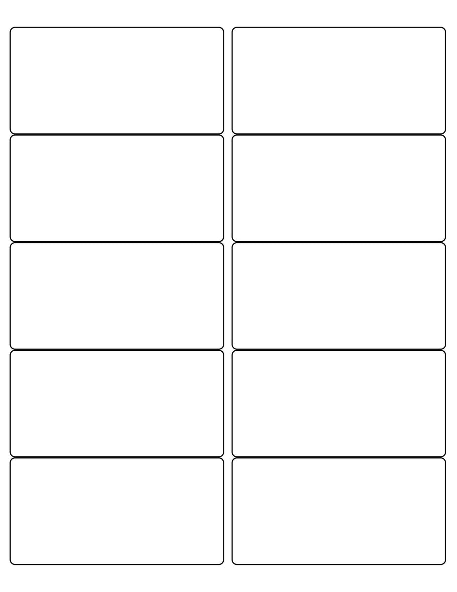 4 x 2 Rectangle White Opaque BLOCKOUT Printed Label Sheet ...