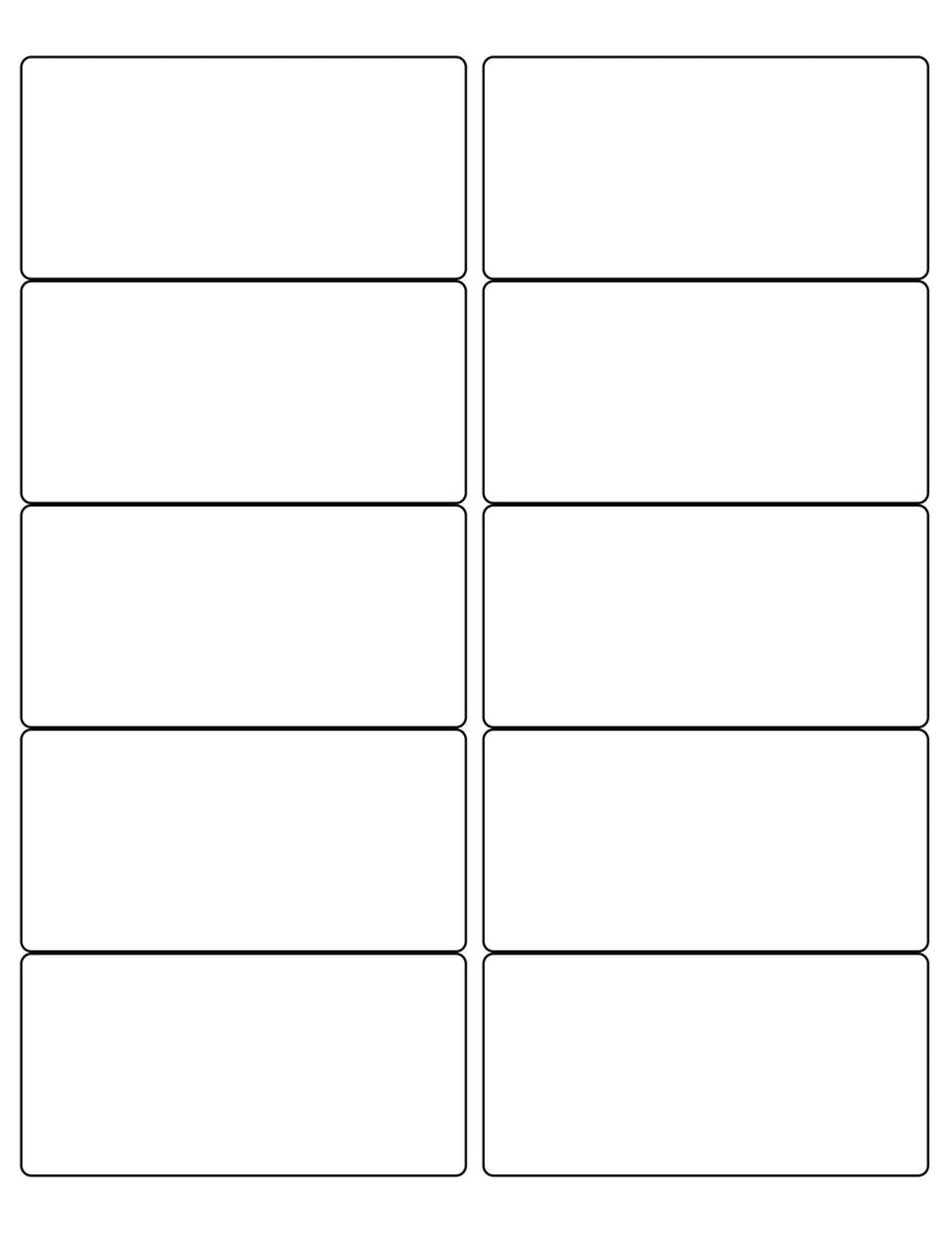 4 x 2 Rectangle Pastel Label Sheet – labelsbythesheet.com