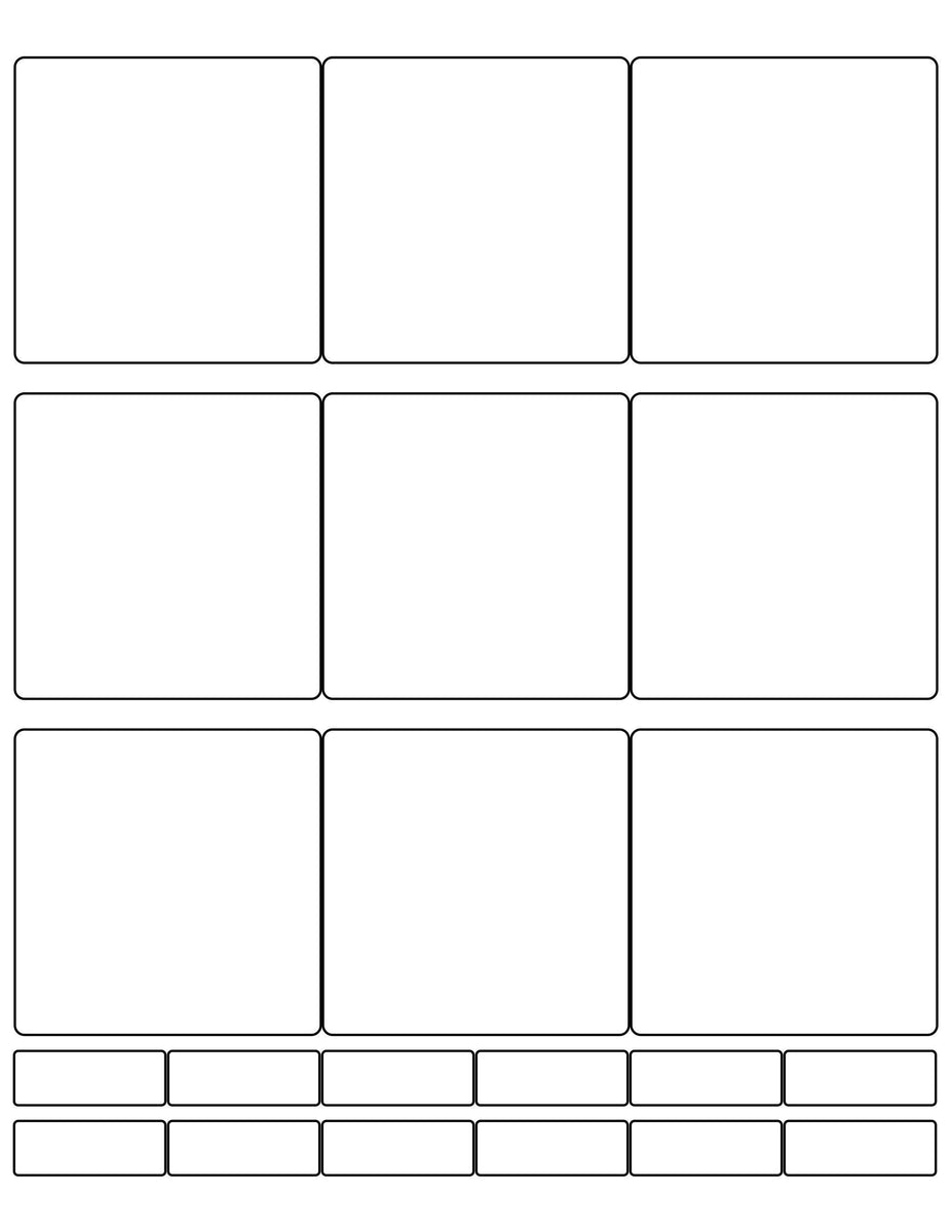 2 3/4 x 2 3/4 Square & 1 3/8 x 1/2 Rectangle White High Gloss Printed ...