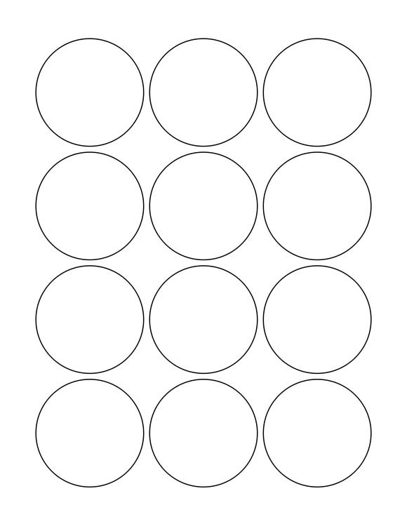 2 1/4 Diameter Round Fluorescent GREEN Label Sheet (Bulk Pack 500 Shee ...