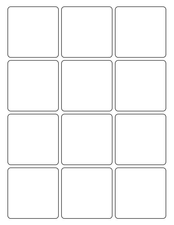 2 1/2 x 2 1/2 Square Fluorescent ORANGE Label Sheet (Bulk Pack 500 She ...