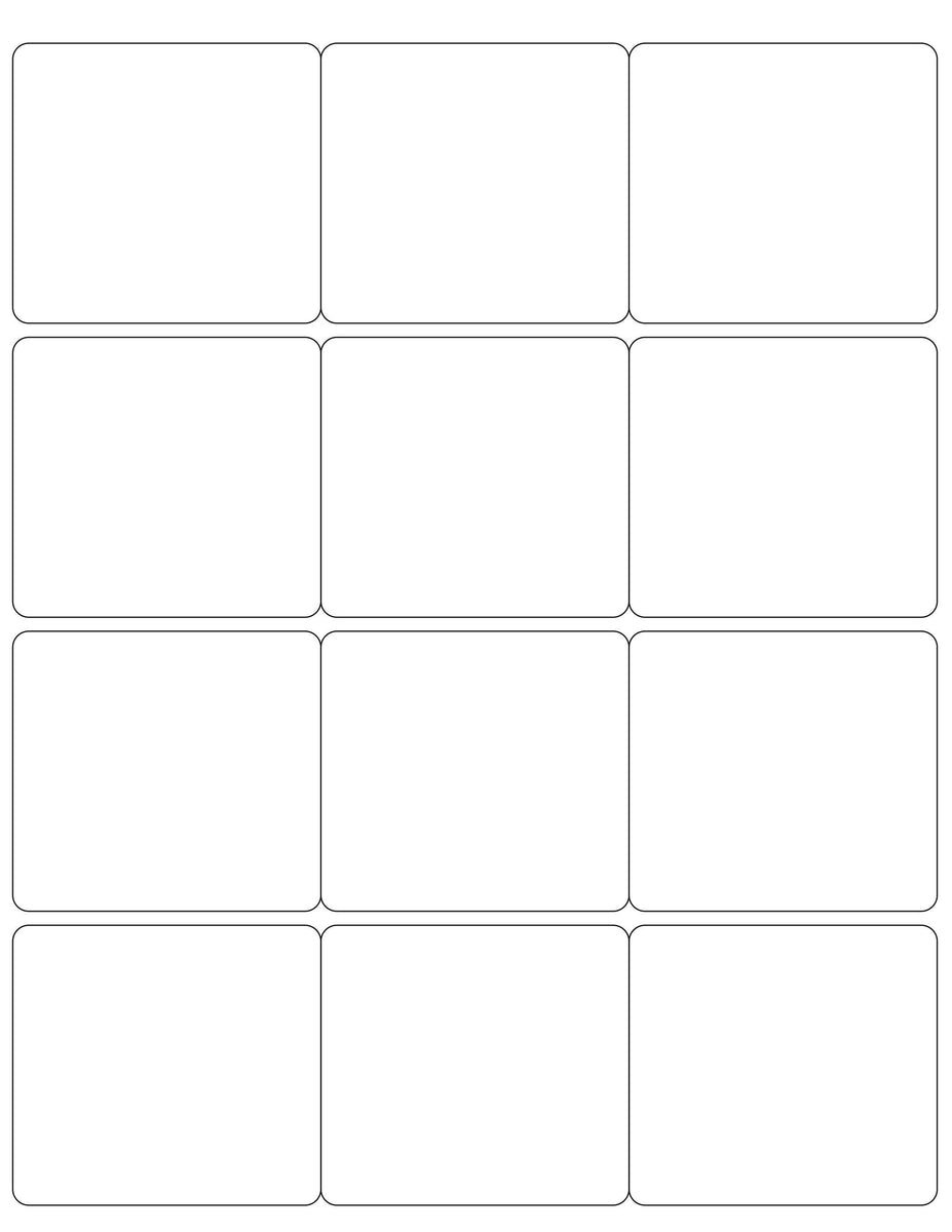 2.75 x 2.5 Rectangle White Opaque BLOCKOUT Printed Label Sheet ...