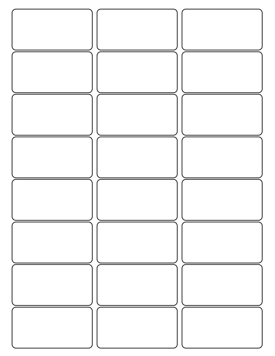 2 1/2 x 1 1/4 Rectangle Khaki Tan Printed Label Sheet ...
