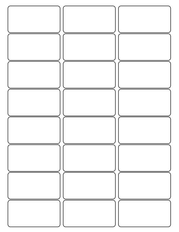 2 1/2 x 1 1/4 Rectangle Fluorescent RED Label Sheet (Bulk Pack 500 She ...