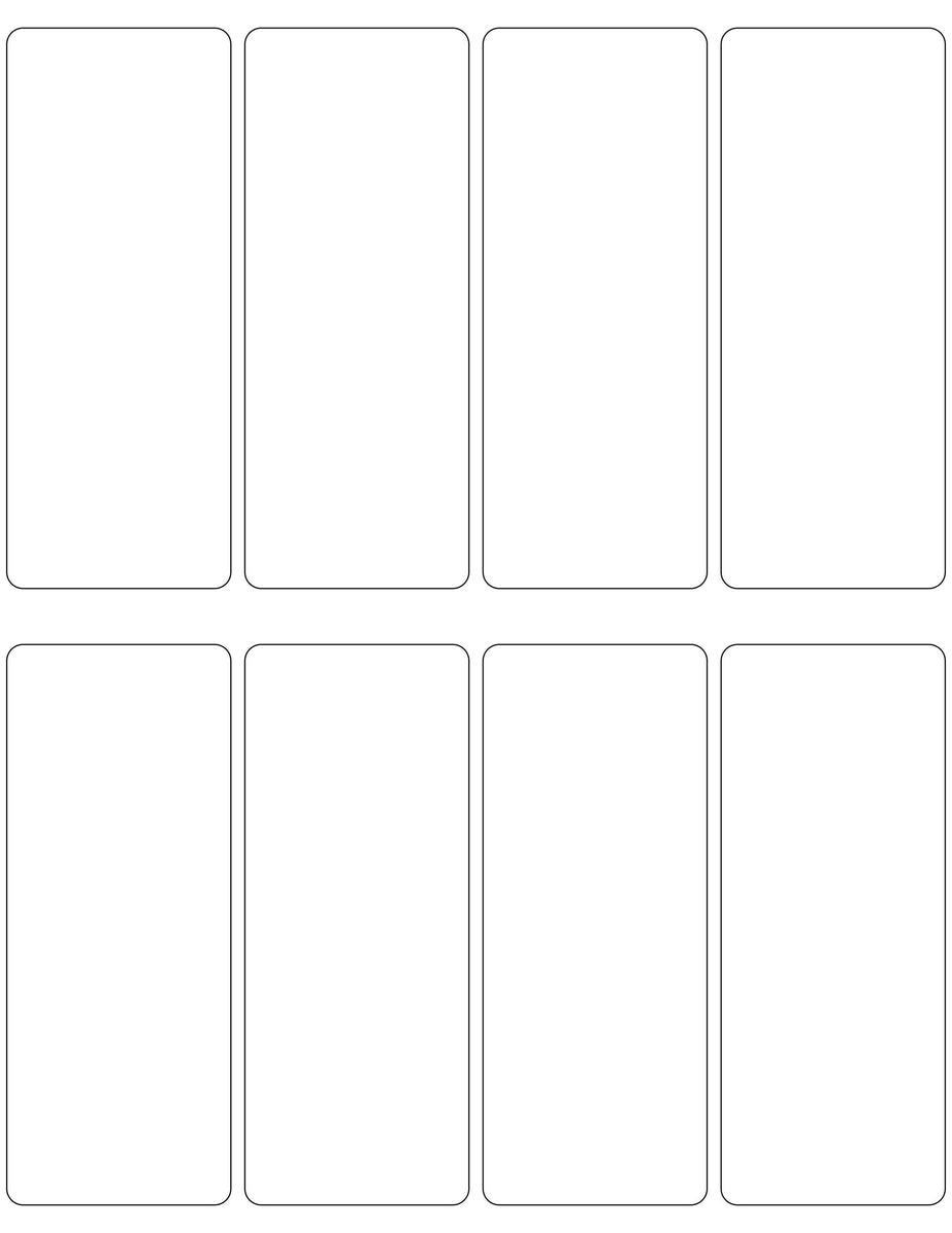 2 x 5 Rectangle All Temperature White Printed Label Sheet ...