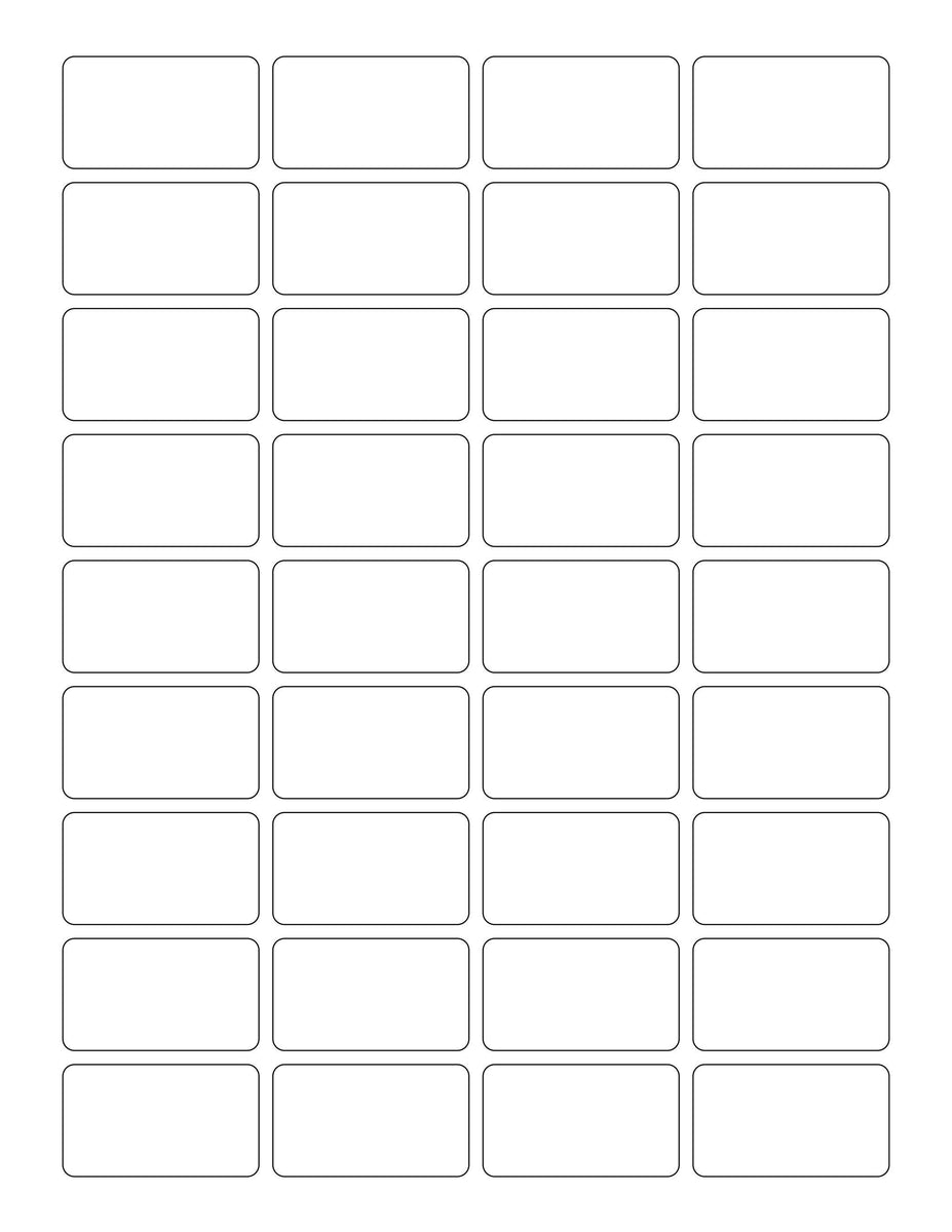 1 3/4 x 1 Rectangle White Printed Label Sheet – labelsbythesheet.com