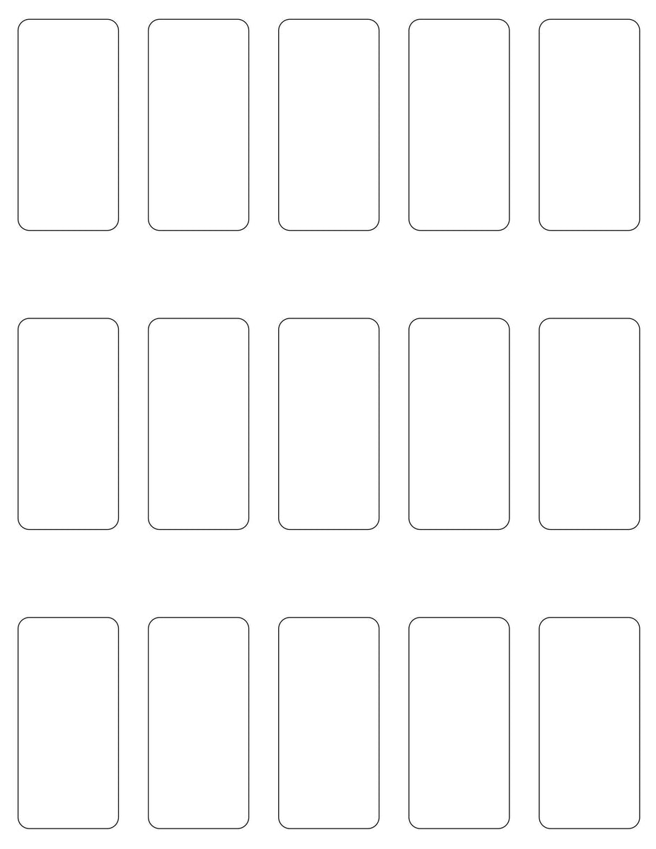 1 5/16 x 2 3/4 Rectangle White Opaque BLOCKOUT Printed Label Sheet ...
