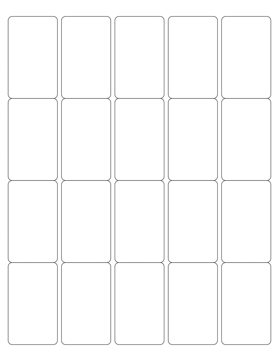 1 1/2 x 2 1/2 Rectangle White Opaque BLOCKOUT Printed Label Sheet ...