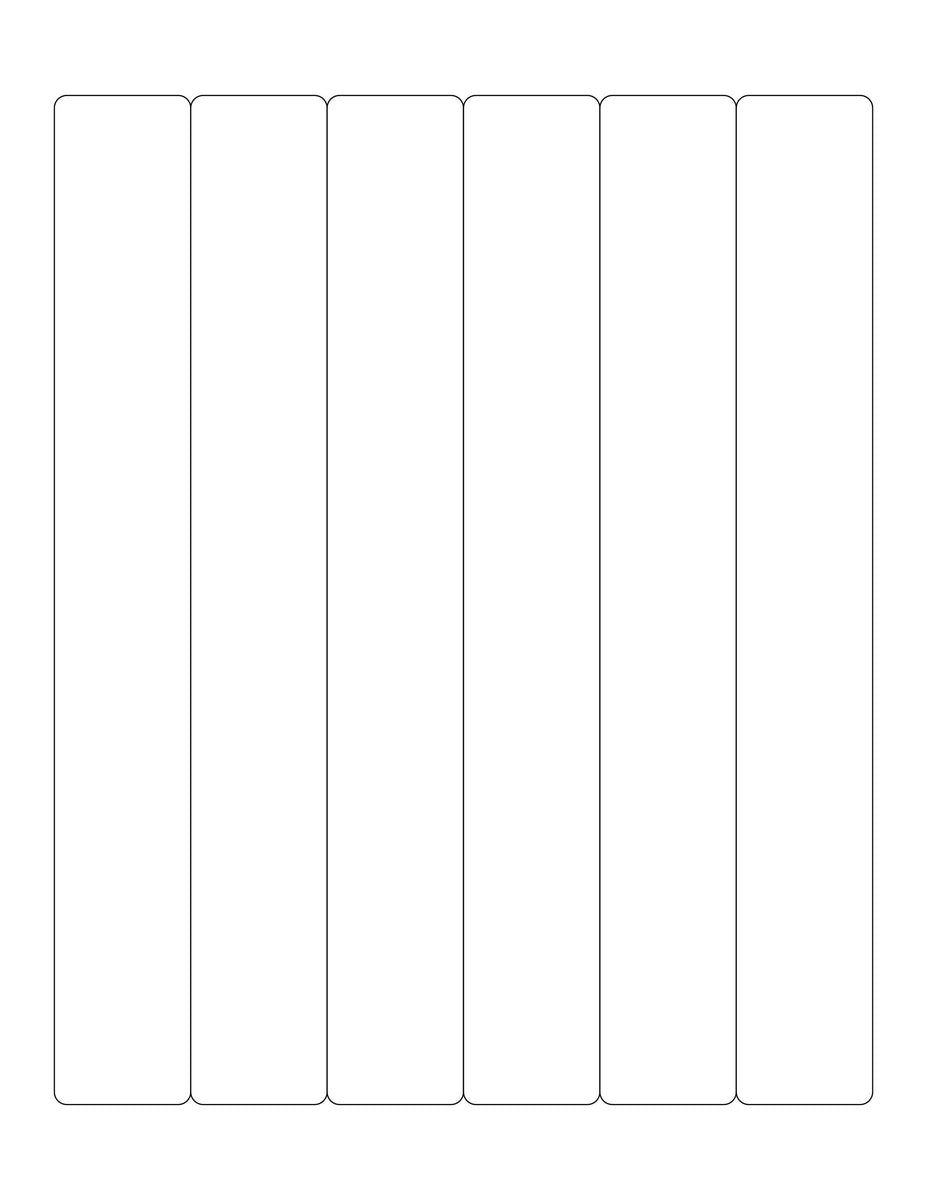 1 1/4 x 9 1/4 Rectangle White Printed Label Sheet – labelsbythesheet.com