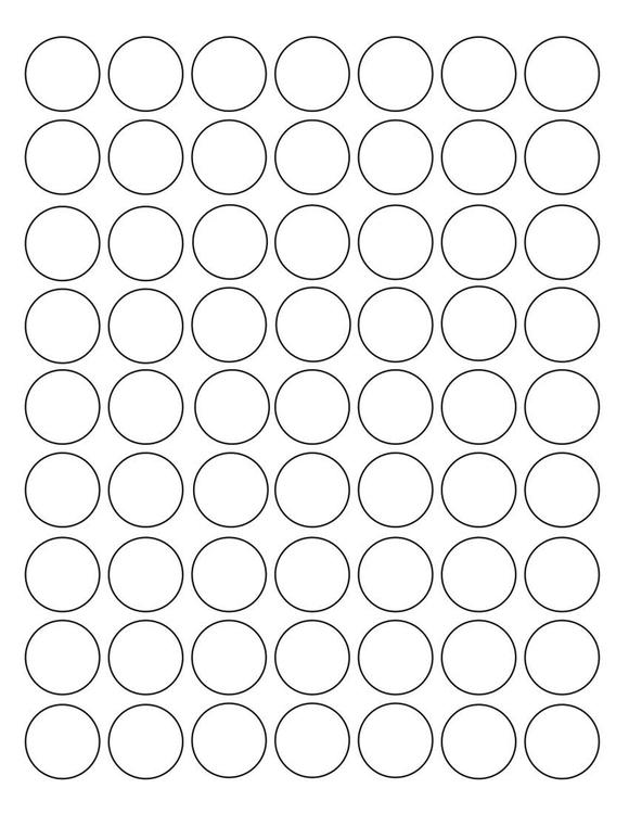 1 Diameter Round Fluorescent GREEN Label Sheet (Bulk Pack 500 Sheets ...