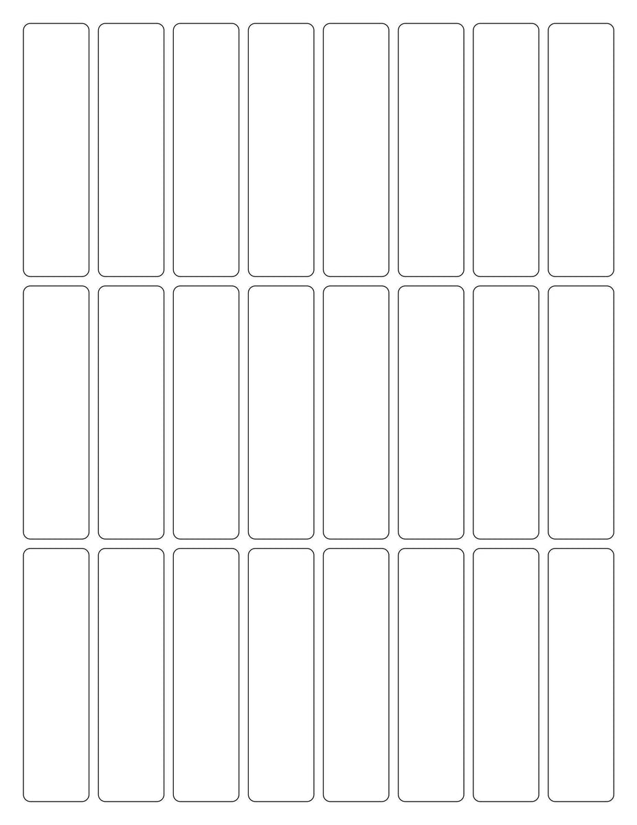 7/8 x 3 3/8 Rectangle Removable White Printed Label Sheet ...