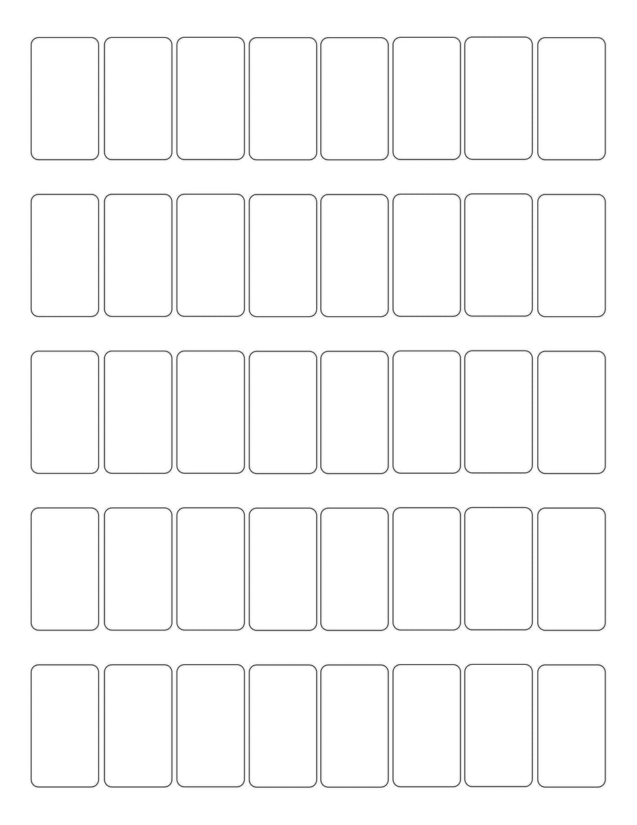 0.9 x 1 5/8 Rectangle Removable White Printed Label Sheet ...